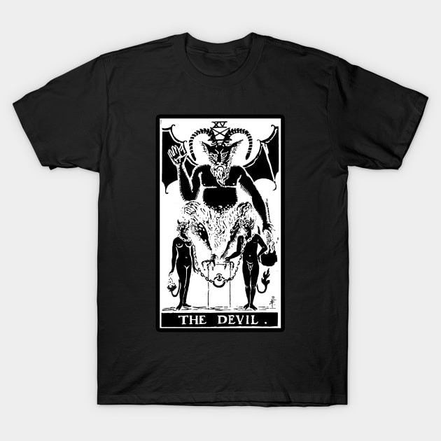 XV. The Devil Tarot Card | Obsidian and Pearl - The Devil - T-Shirt | TeePublic